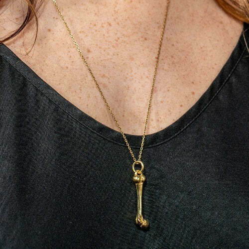 Gold Vermeil Bone Necklace by Duxford Studios – Makers Guild in Wales